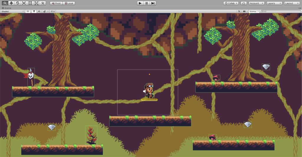 Gem Runner pixel-art Unity game - blog.maciekodro